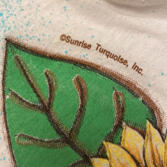 Vintage | Shirts | Vintage Sunflower Aop Flower All Over Print T Shirt ...